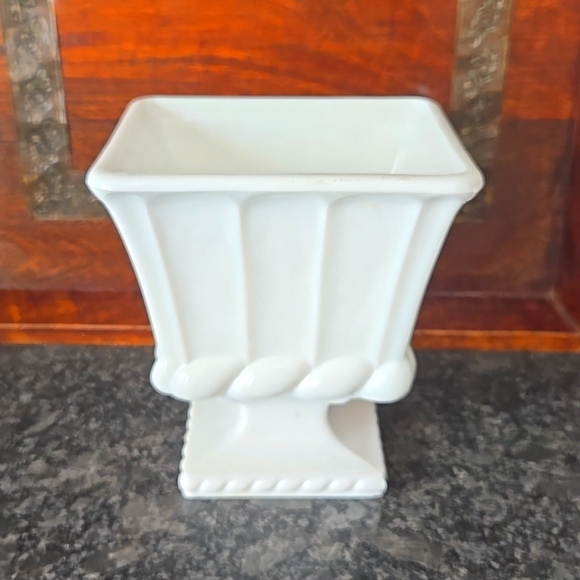 Vintage | Accents | Vintage Milk Glass Rectangular Planter Pedestal ...